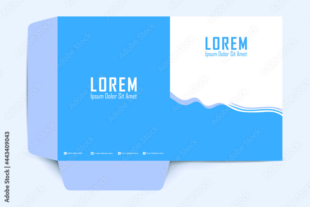 Folder design template. Cover design for folder, brochure, catalogue ...