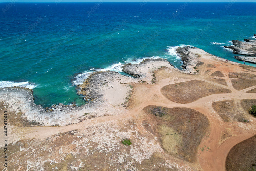 Costa Merlata, Ostuni photographed with drone from above. It offers one ...