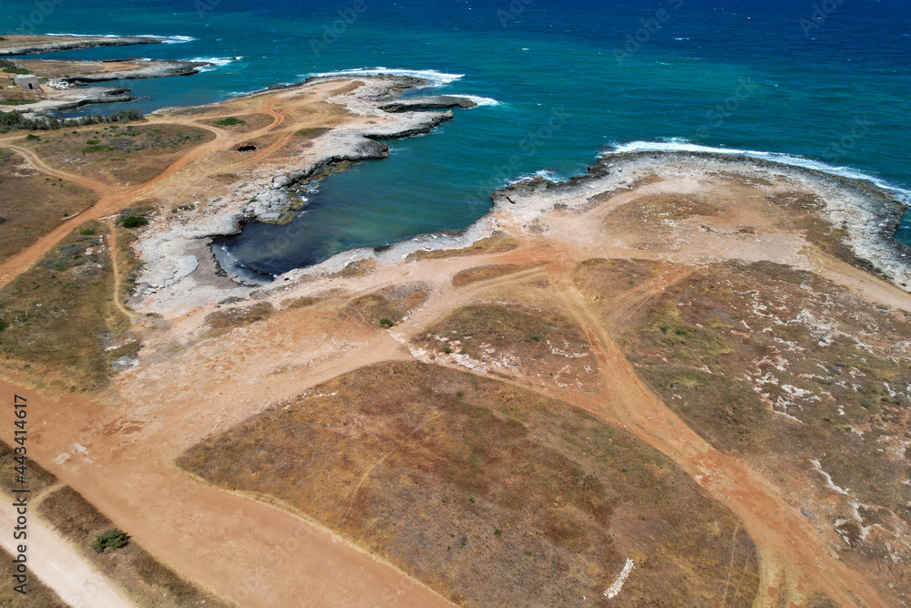 Costa Merlata, Ostuni photographed with drone from above. It offers one ...
