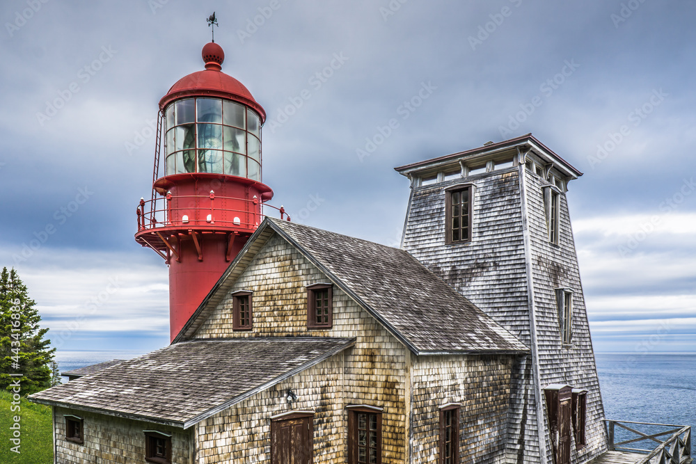 View on the beautiful Pointe a la Renommée Lighthouse covered with ...