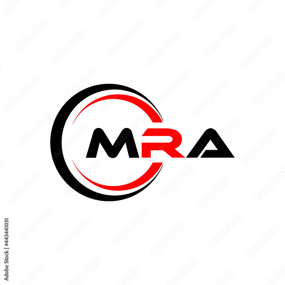 MRA letter logo design with white background in illustrator, vector ...