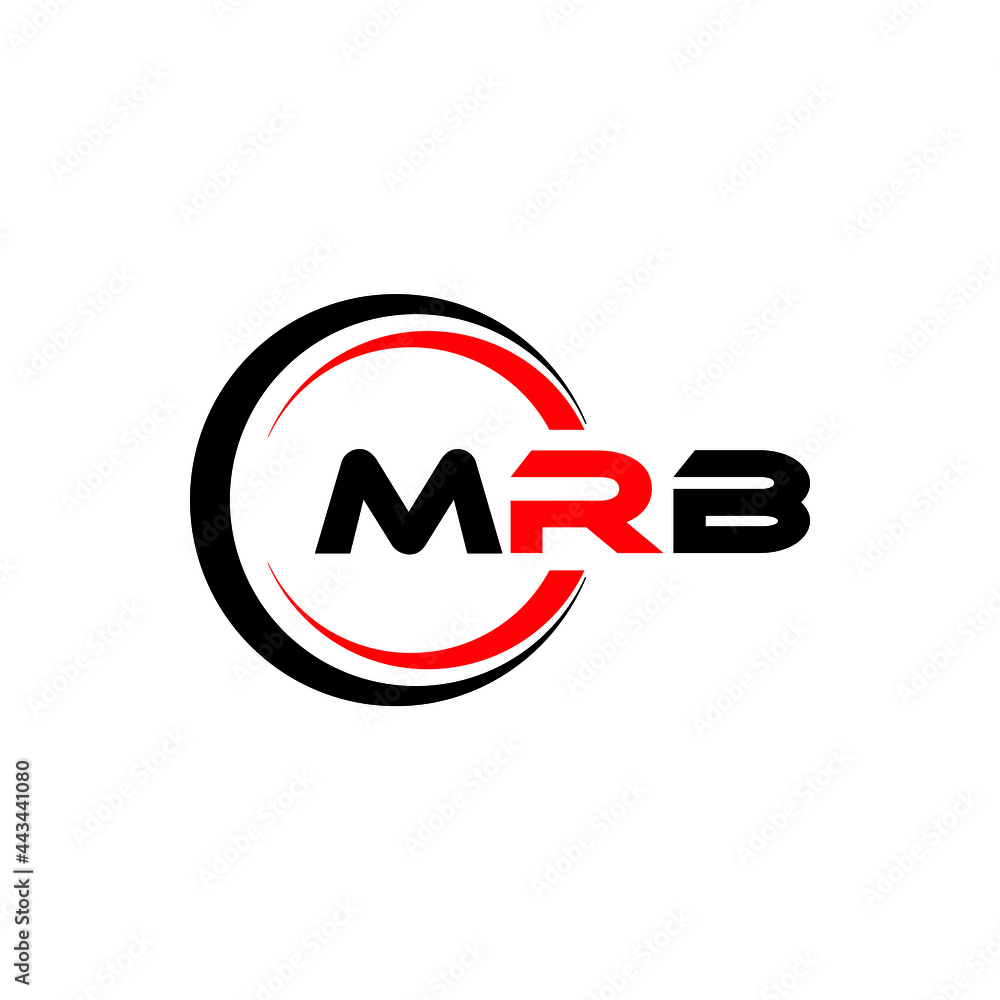 Vettoriale Stock MRB letter logo design with white background in ...
