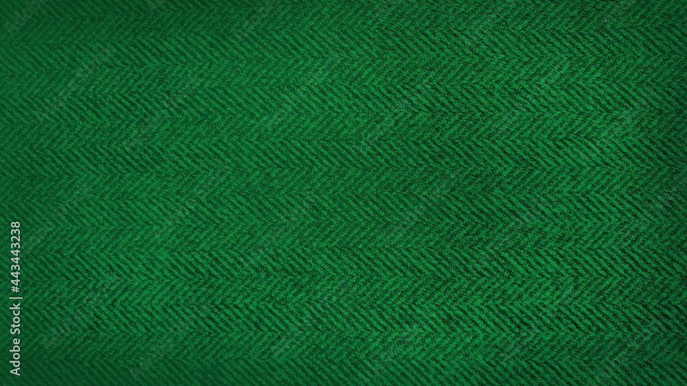 green herringbone pattern fabric, texture background. green tweed ...