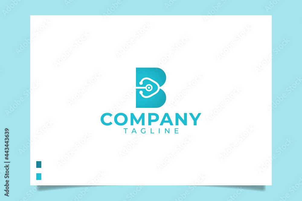 letter B medical logo vector for any business especially for medical ...