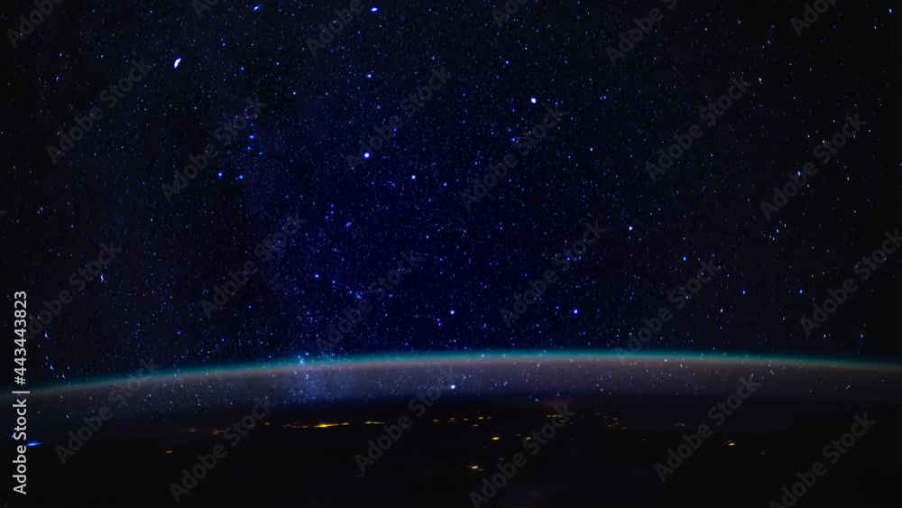 Planet Earth seen from the International Space Station (ISS) passing ...