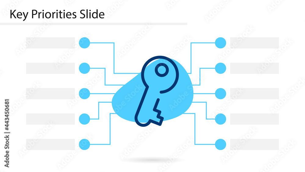 Key Priorities slide template. Clipart image Stock Vector | Adobe Stock