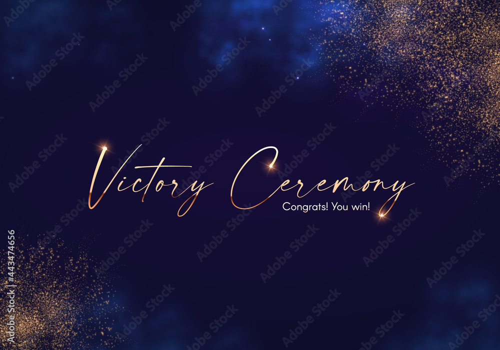 Victory abd Award design. Abstract shining background with gold effect ...