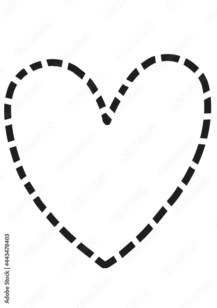 set svg heart, svg sketch heart, silhouette, simple hearts, svg ...