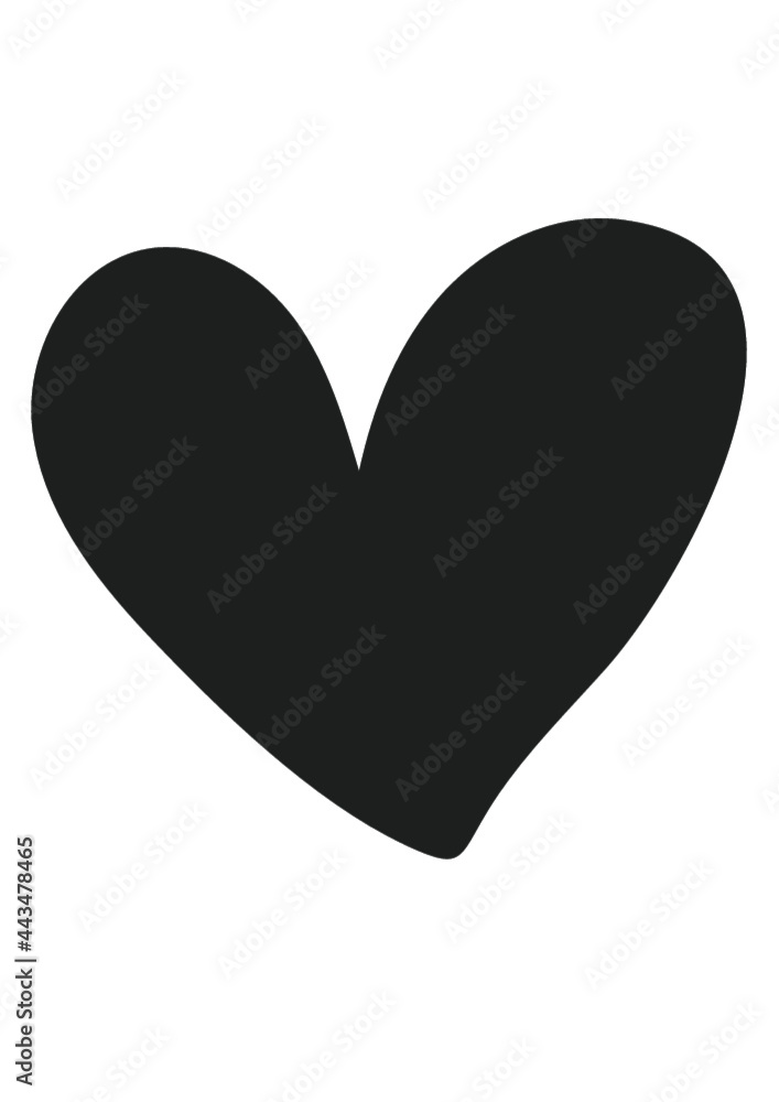 set svg heart, svg sketch heart, silhouette, simple hearts, svg ...