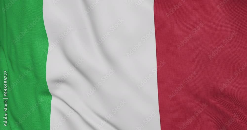 Italy flag waving 3d animation. Seamless looping Italian flag animation ...
