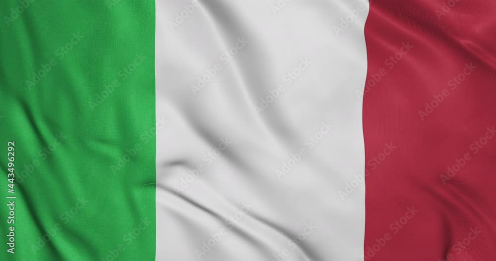 Italy flag waving 3d animation. Seamless looping Italian flag animation ...