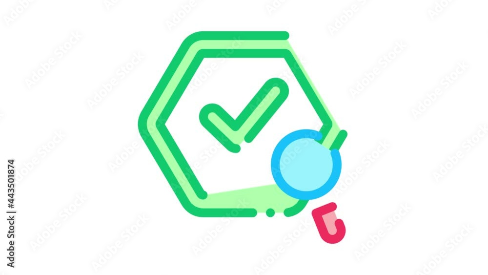 Check Mark Icon Animation. color Check Mark animated icon on white ...