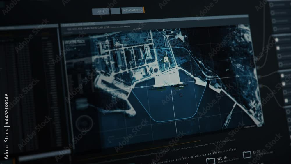 Live satellite camera footage on a modern computer screen. Showing the ...