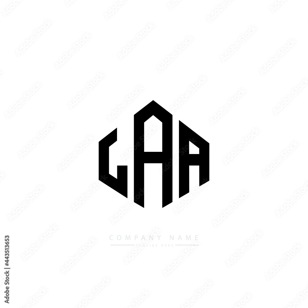 LAA letter logo design with polygon shape. LAA polygon logo monogram ...