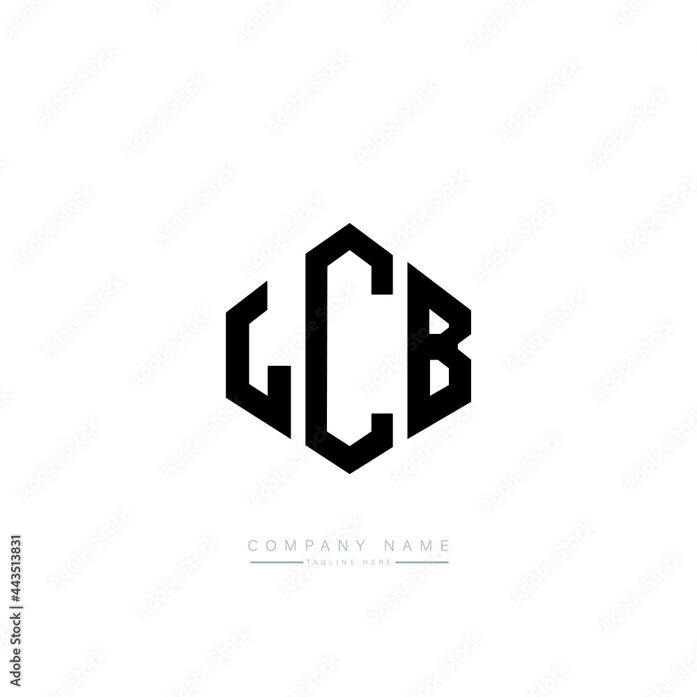 LCB letter logo design with polygon shape. LCB polygon logo monogram ...