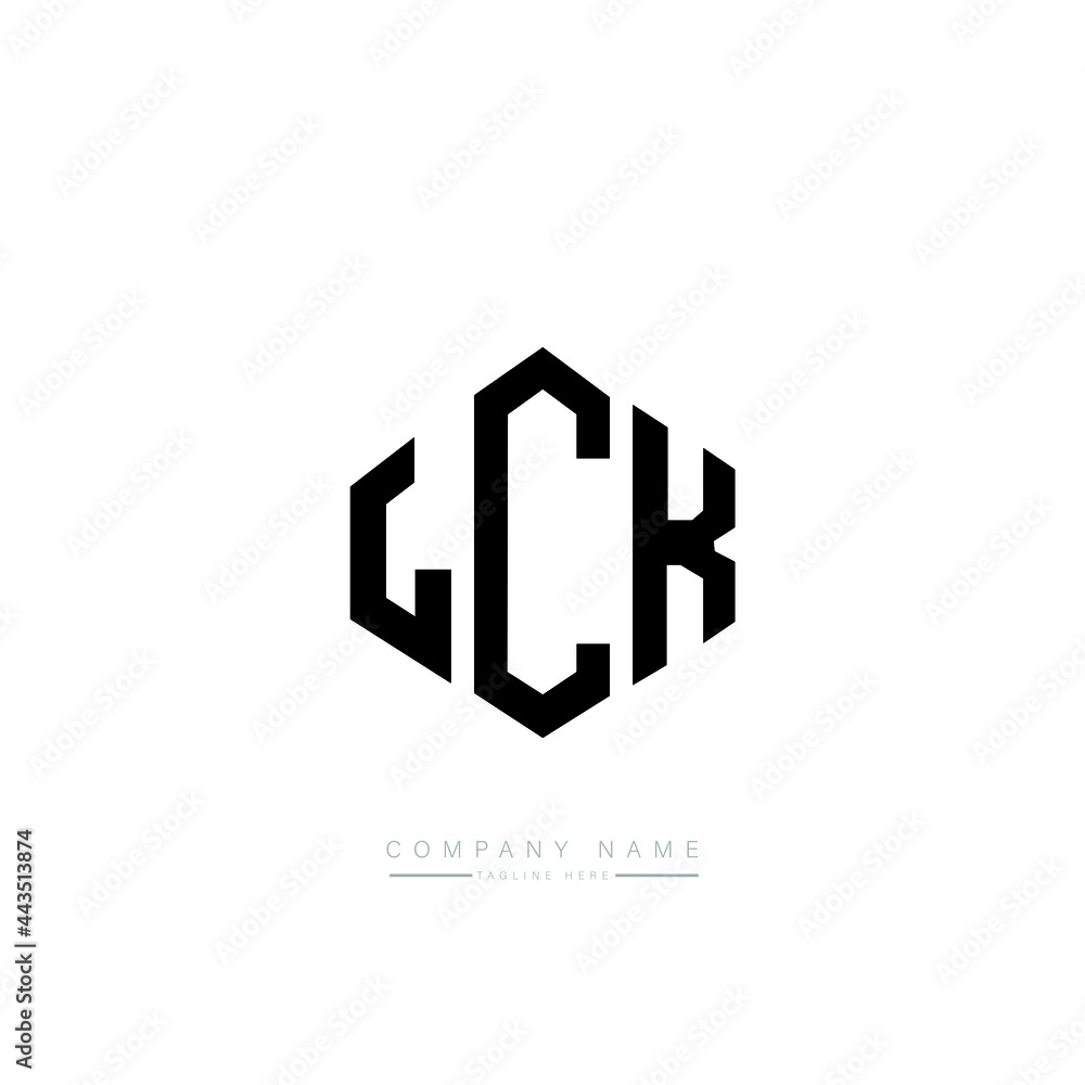 LCK letter logo design with polygon shape. LCK polygon logo monogram ...