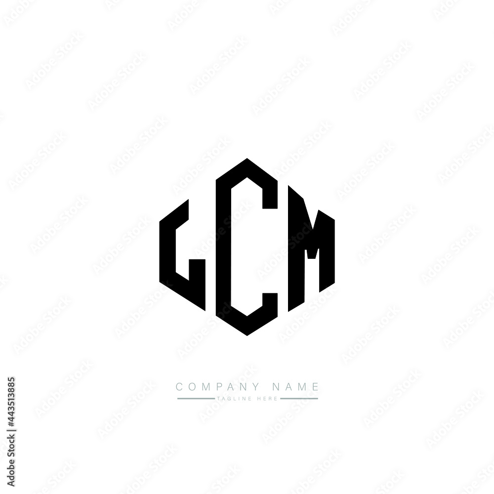 LCM letter logo design with polygon shape. LCM polygon logo monogram ...