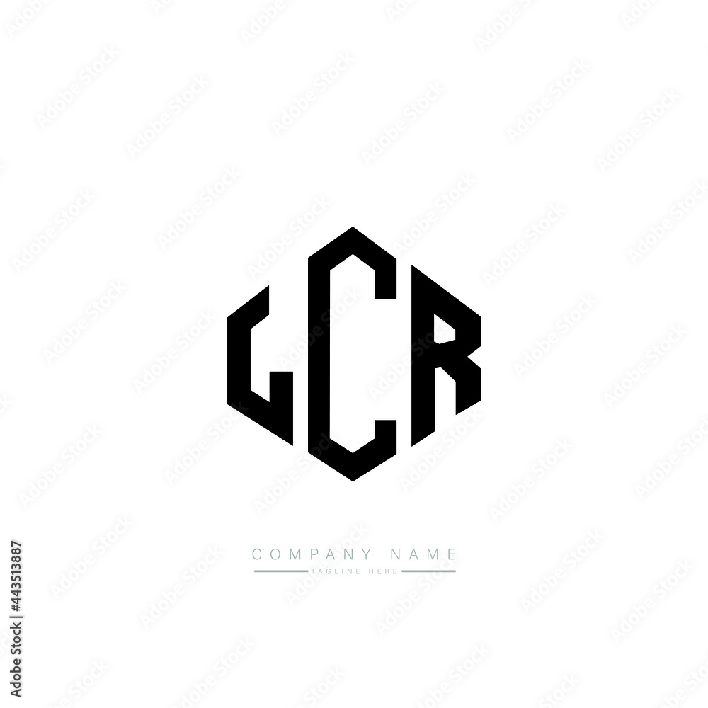 LCR letter logo design with polygon shape. LCR polygon logo monogram ...