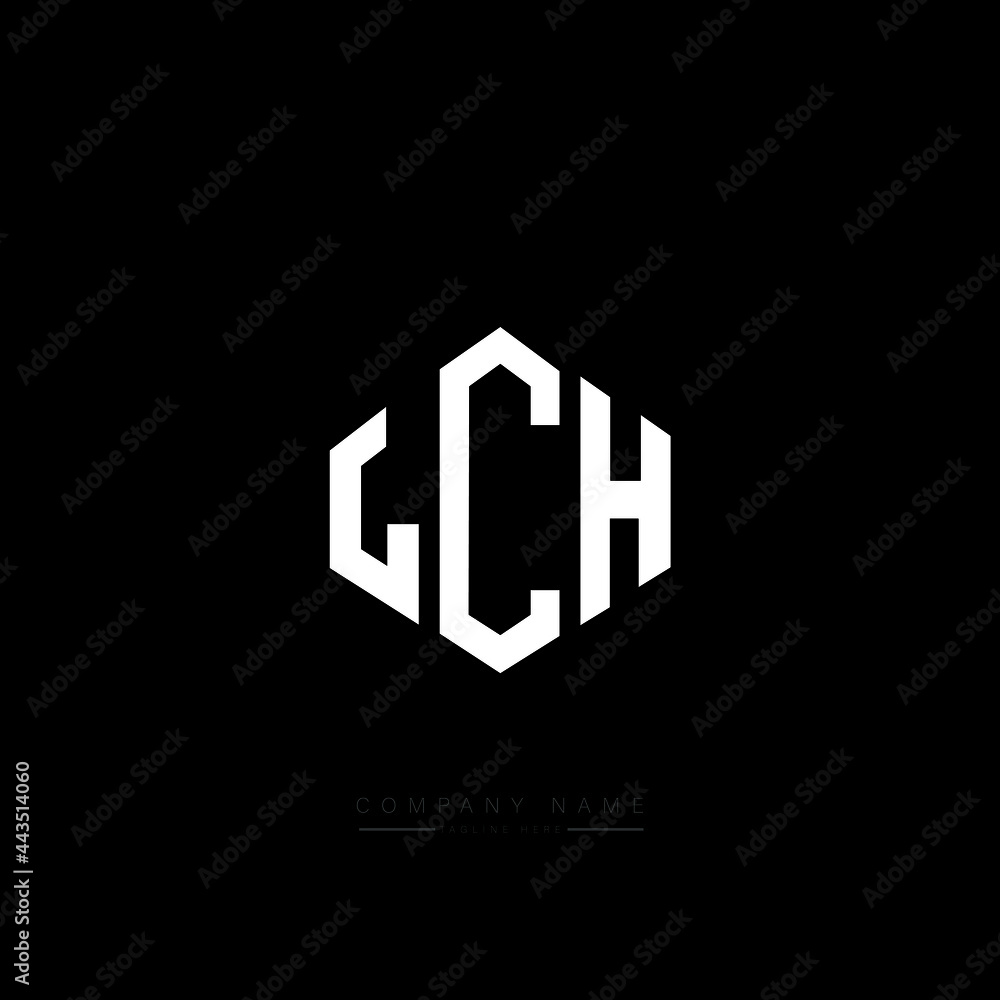 LCH letter logo design with polygon shape. LCH polygon logo monogram ...
