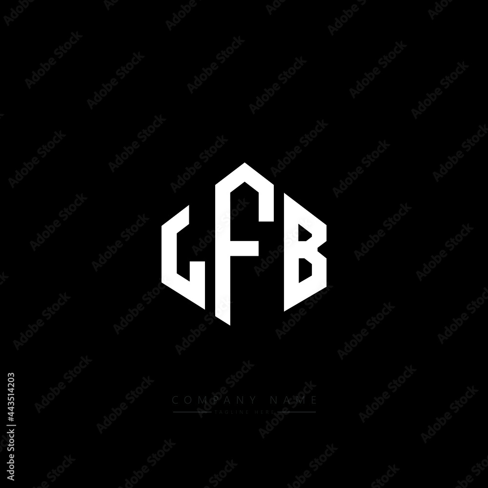LFB letter logo design with polygon shape. LFB polygon logo monogram ...