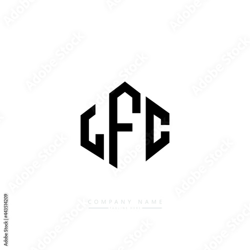 LFC letter logo design with polygon shape. LFC polygon logo monogram ...