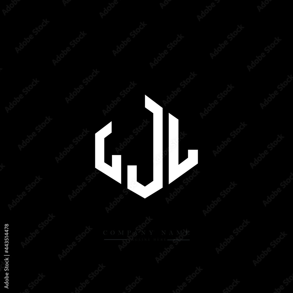 LJL letter logo design with polygon shape. LJL polygon logo monogram ...