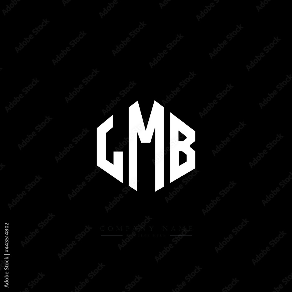 LMB letter logo design with polygon shape. LMB polygon logo monogram ...