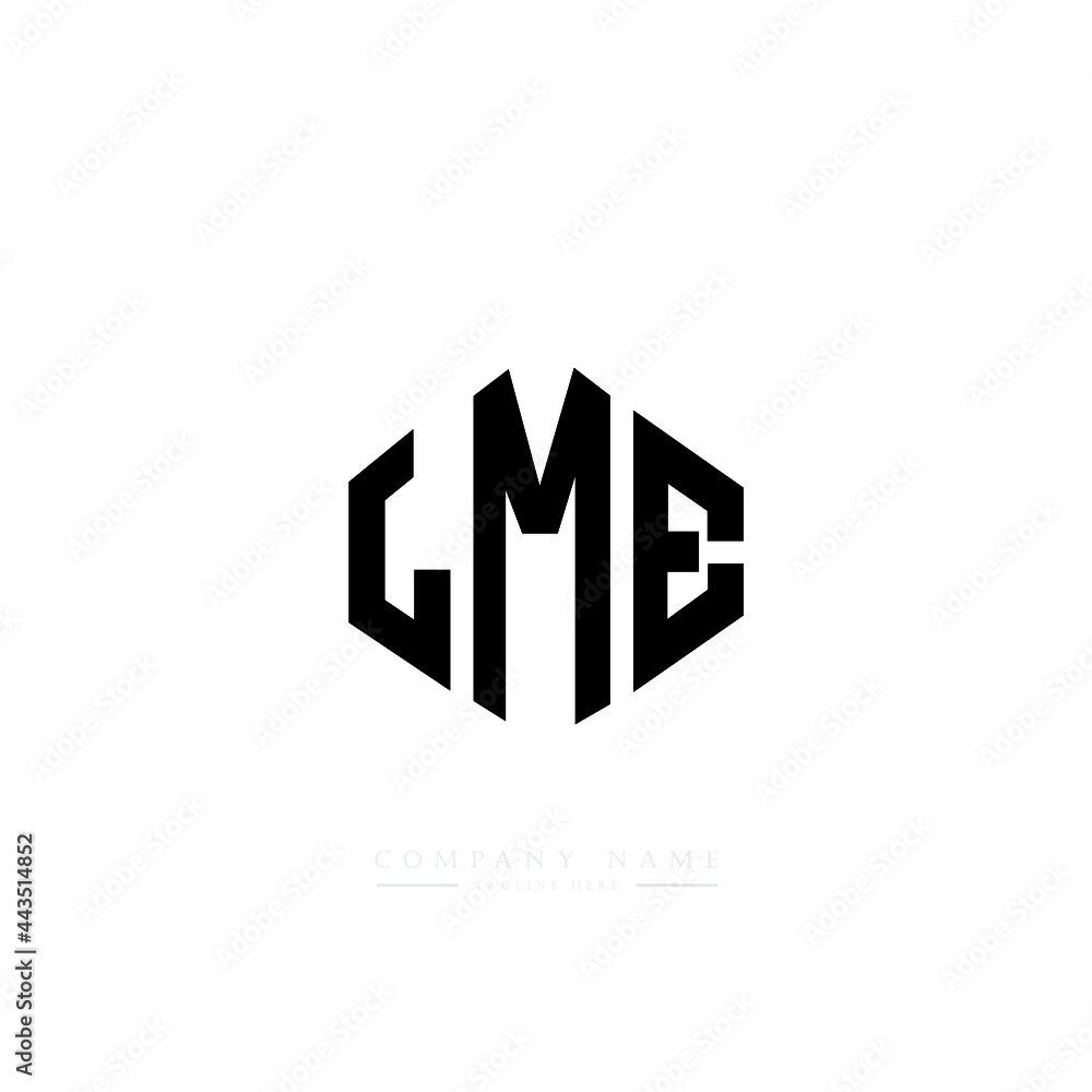 LME letter logo design with polygon shape. LME polygon logo monogram ...