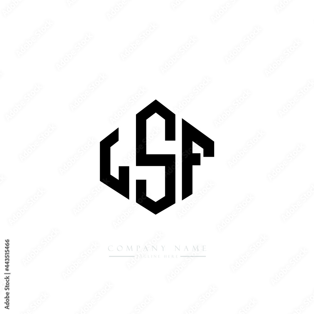LSF letter logo design with polygon shape. LSF polygon logo monogram ...