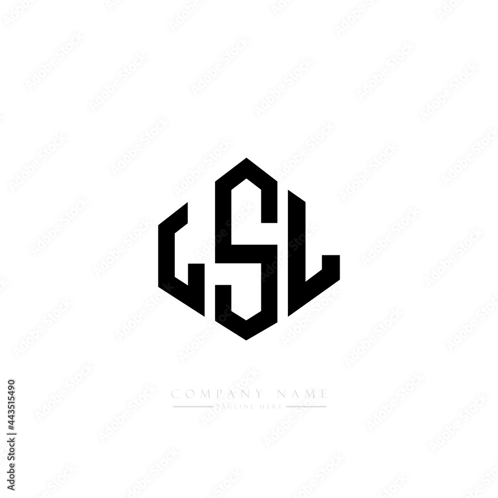 LSL letter logo design with polygon shape. LSL polygon logo monogram ...