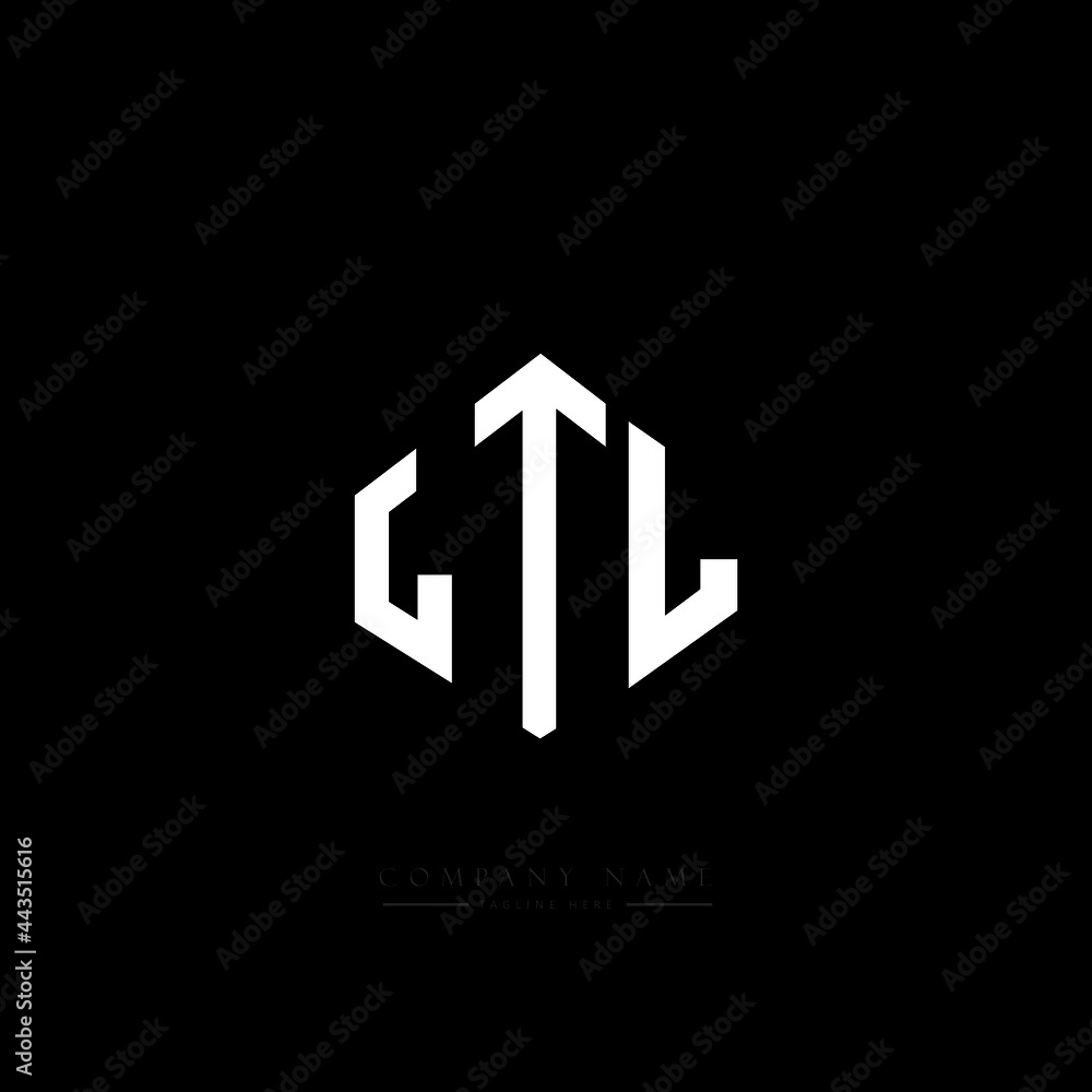 LTL letter logo design with polygon shape. LTL polygon logo monogram ...