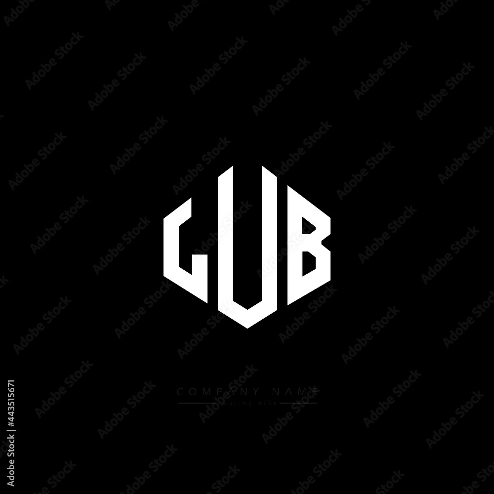 LUB letter logo design with polygon shape. LUB polygon logo monogram ...