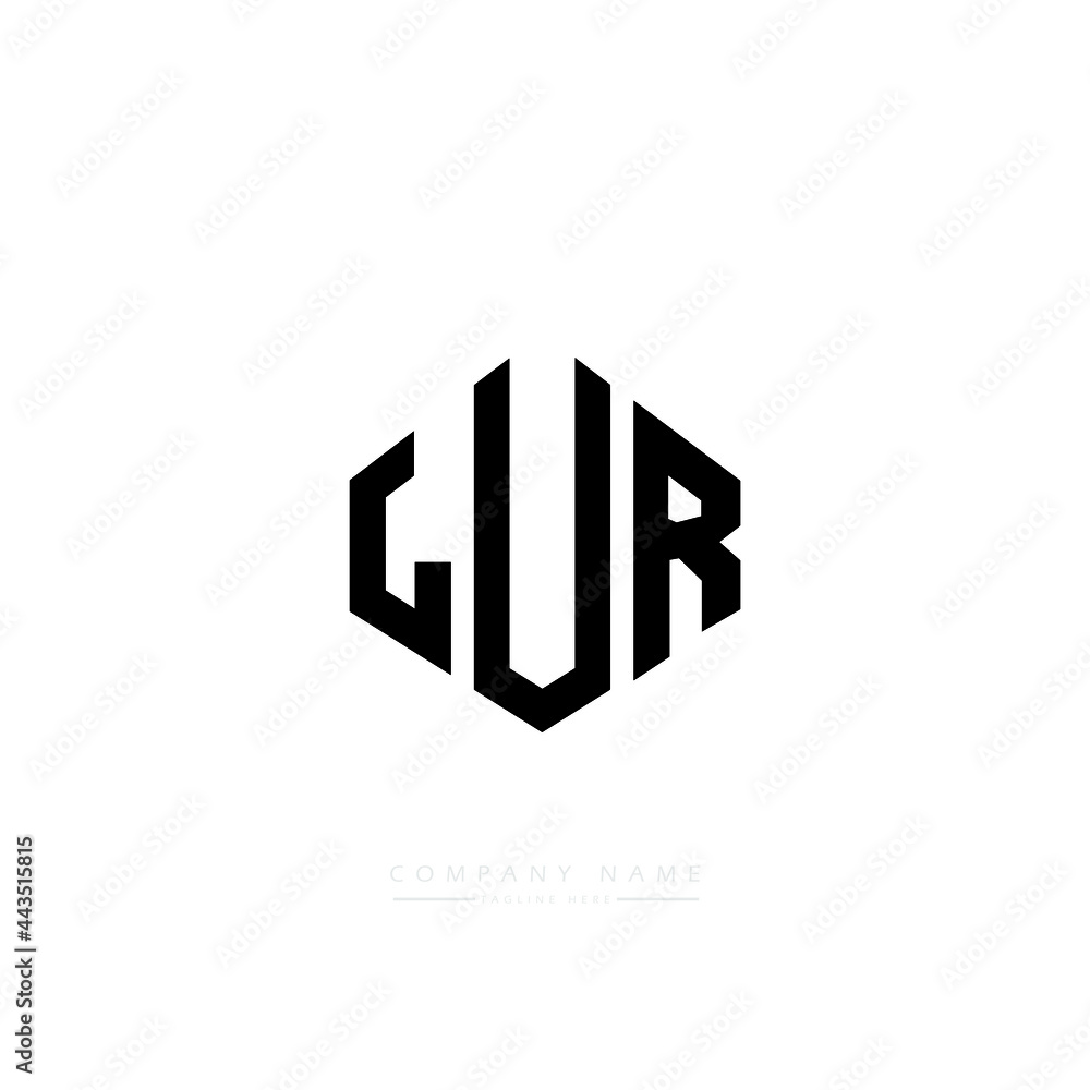 LUR letter logo design with polygon shape. LUR polygon logo monogram ...
