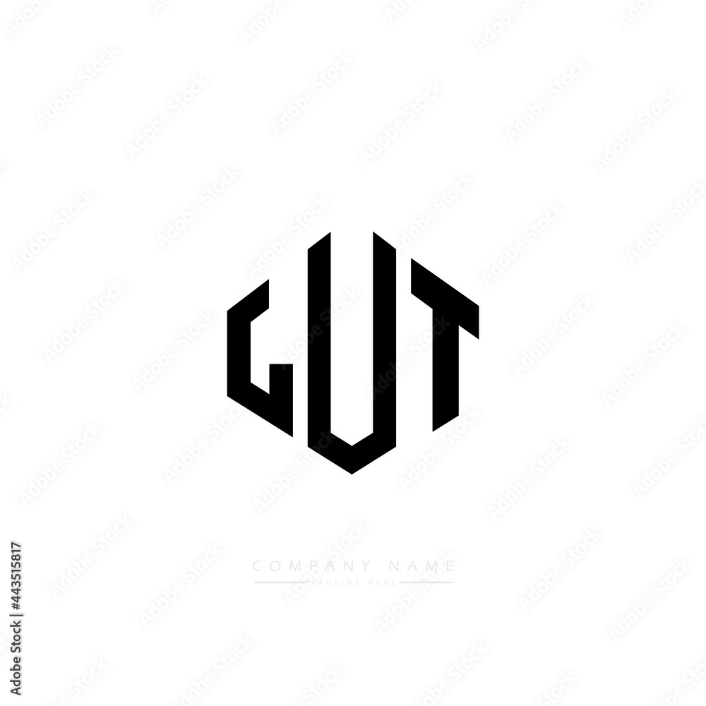 LUT letter logo design with polygon shape. LUT polygon logo monogram ...