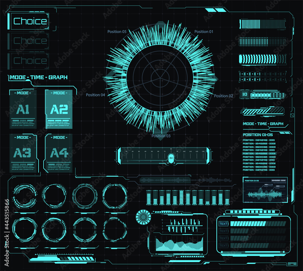 The future concept of a virtual touch user interface is cyberpunk in ...