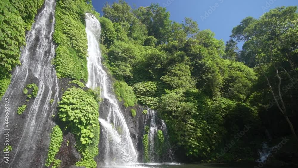 Banyumala Twin Waterfalls in Bali Indonesia - a split beautiful ...