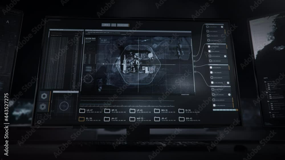 Accessing footage from a camera flying above a German oil platform ...