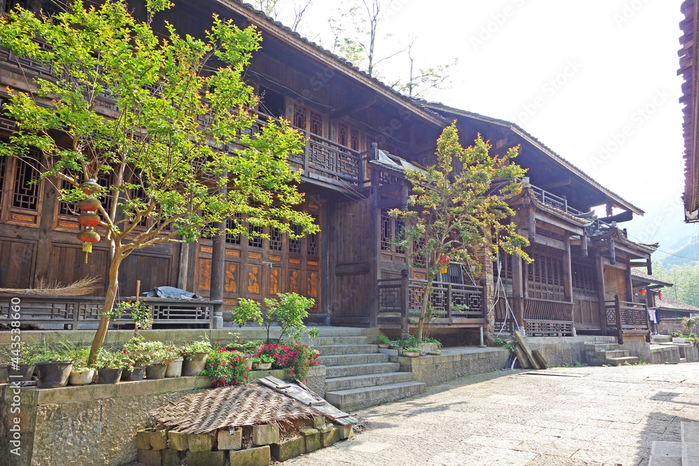 Beautiful scenery of Ancient village in Biancheng town, Hunan province ...