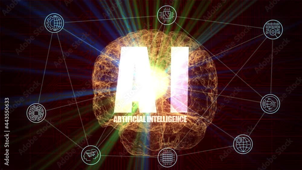 High quality VFX motion graphics animation depicting emerging ...