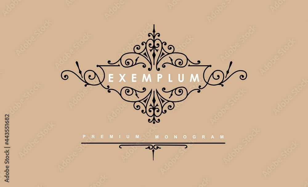 Premium Victorian monogram templates to create logos, emblems, personal ...