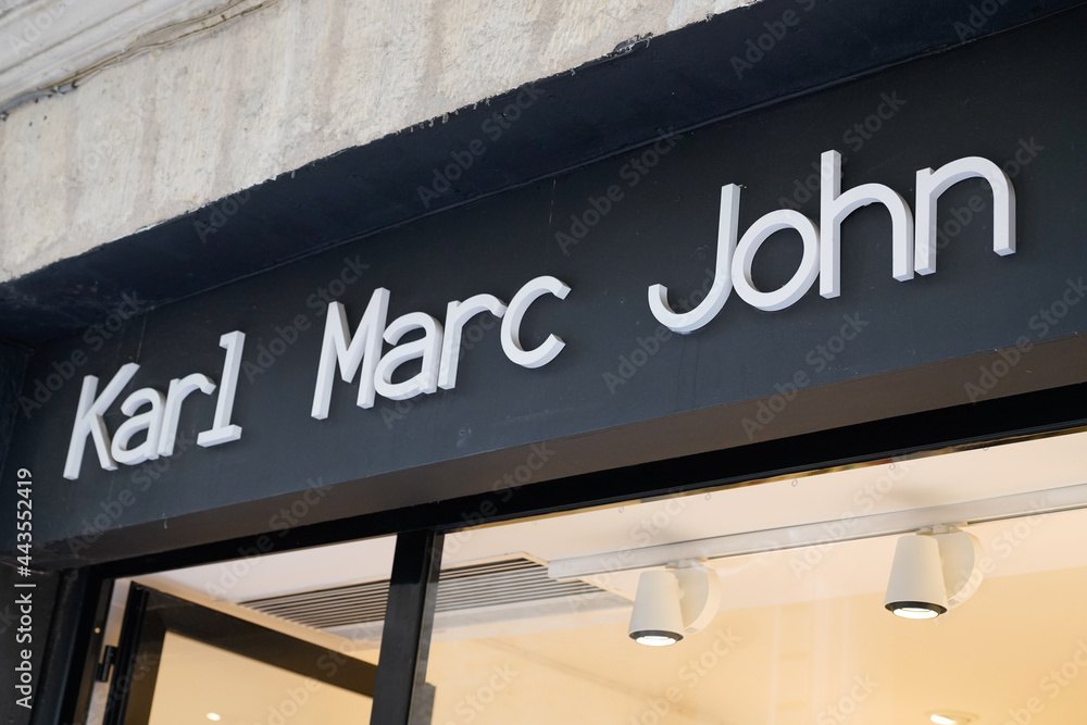 Karl Marc John logo text and sign brand on store fashion clothes for ...
