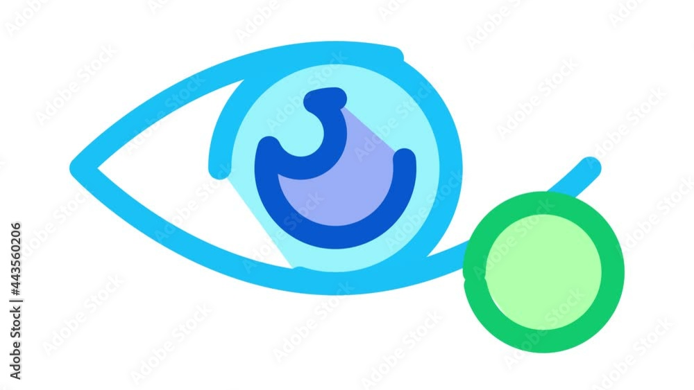 Farsightedness And Hyperopia Icon Animation. color Farsightedness Eye ...