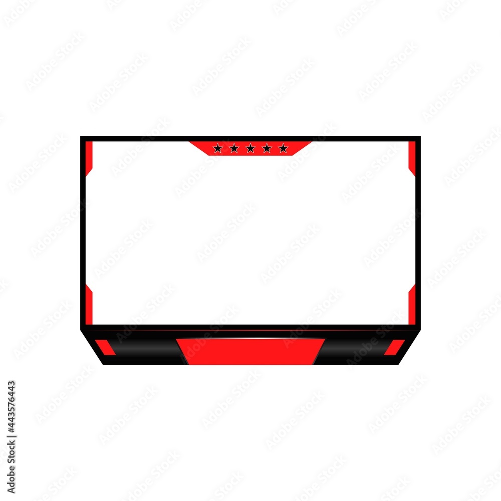 Gaming Overlay vector illustration for gamers, Blue shade Gaming ...