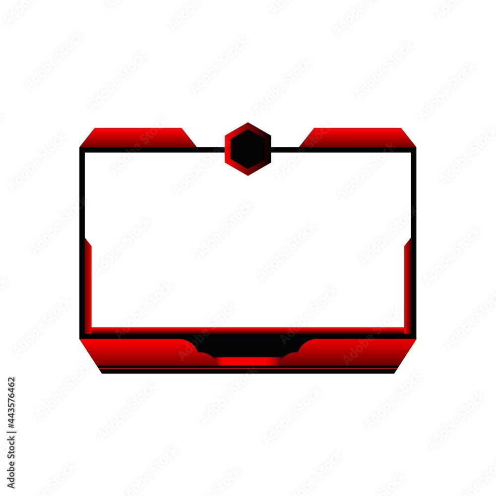 Gaming Overlay vector illustration for gamers, Blue shade Gaming ...