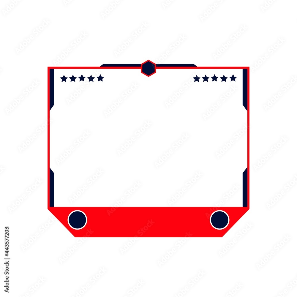 Red Gaming panels and overlays for cybersports streamers, Twitch face ...