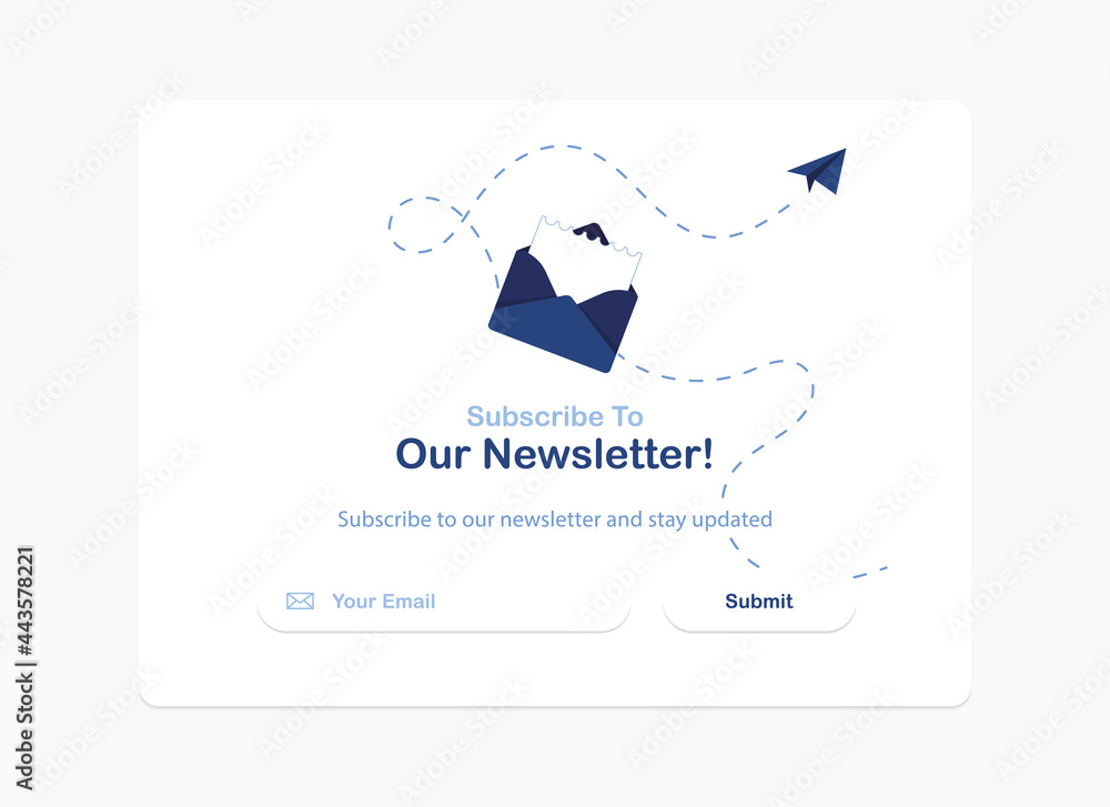 Vector banner of email marketing. Subscription to newsletter, news ...