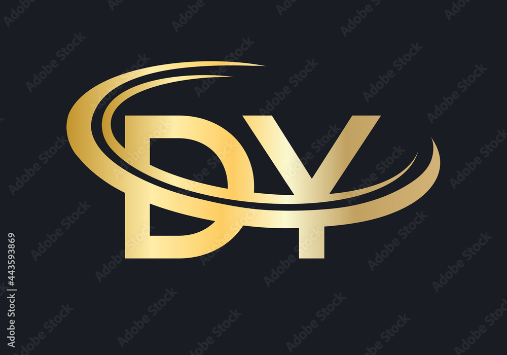 Letter DY Logo Design for business and company identity. DY letter logo ...
