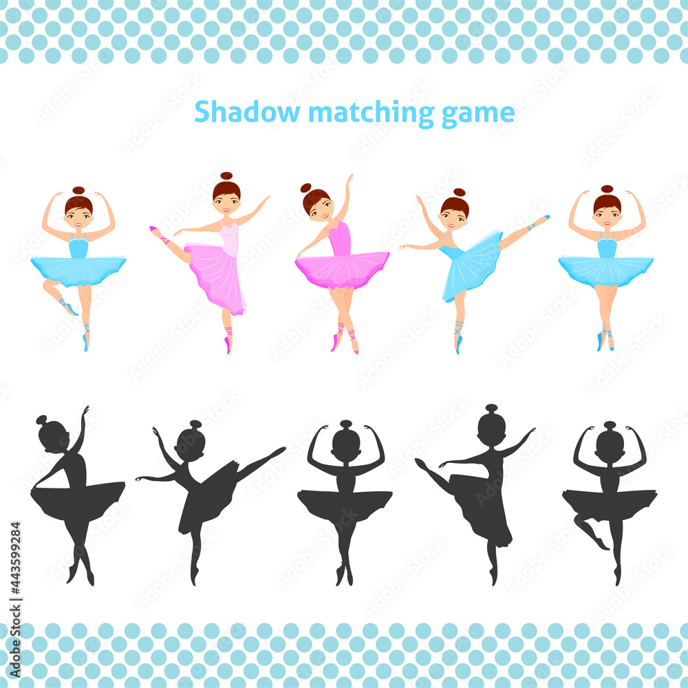 Shadow matching printable worksheet. Educational game for toddlers with ...