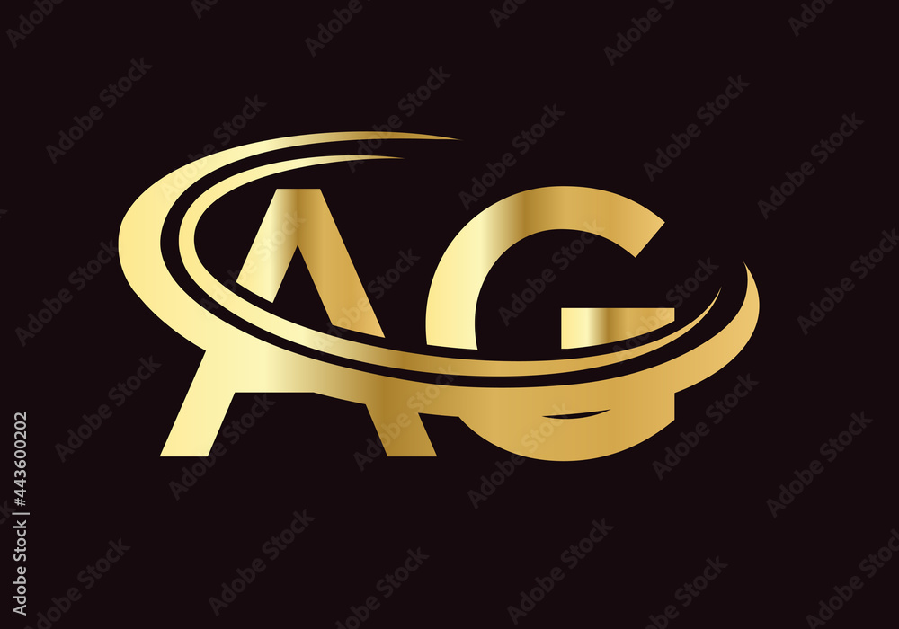 Premium Letter AG Logo Design. AG letter logo design with modern trendy ...
