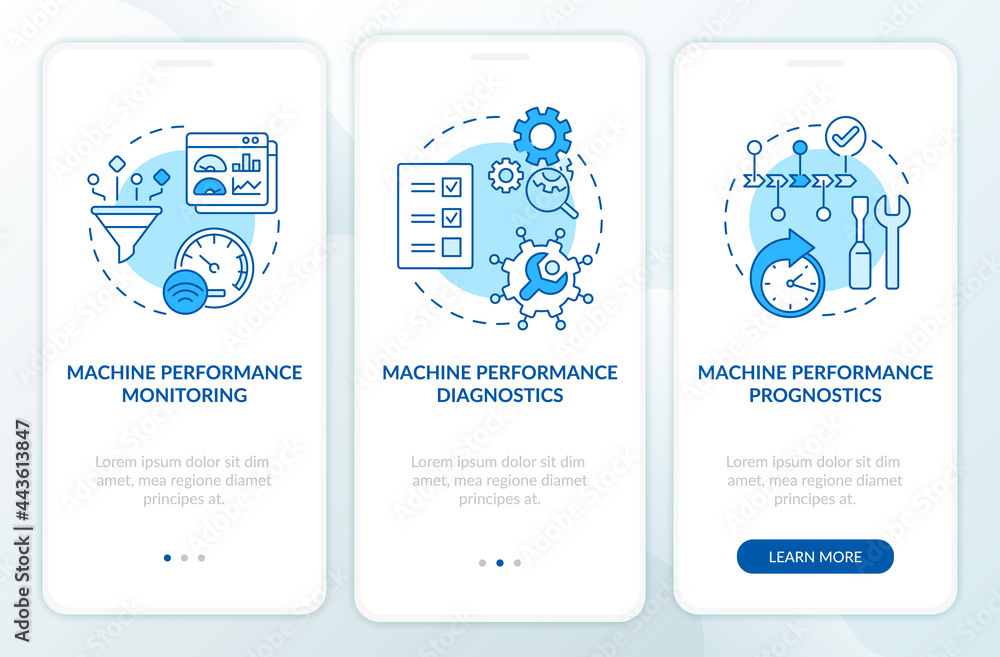 Digital Twin Tasks Onboarding Mobile App Page Screen Machine Diagnostic Monitoring Walkthrough